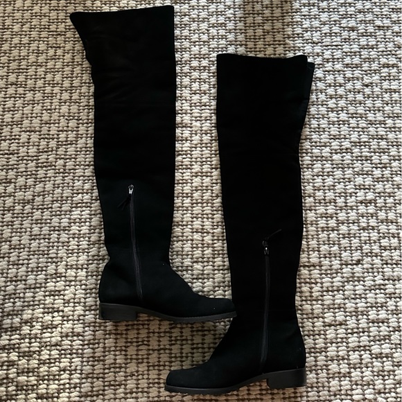 Stuart Weitzman | Shoes | Stuart Weitzman Thigh High Suede Black Boots | Poshmark